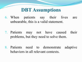 Dialectical behavior therapy (2) | PPTX
