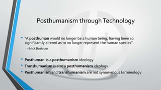Drawing the Line Between Human and Posthuman | PPT