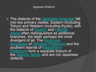 Japanese Dialects | PPTX | Geography | Science