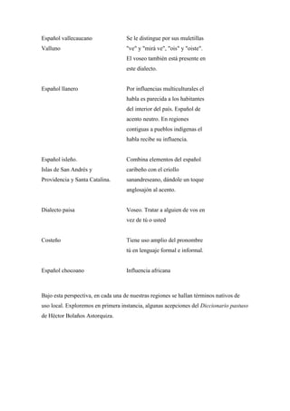 Dialecto | PDF | South America Travel | Travel Locations
