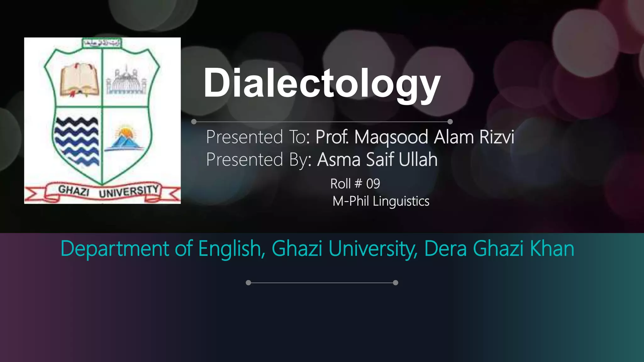 Dialectology | PPTX