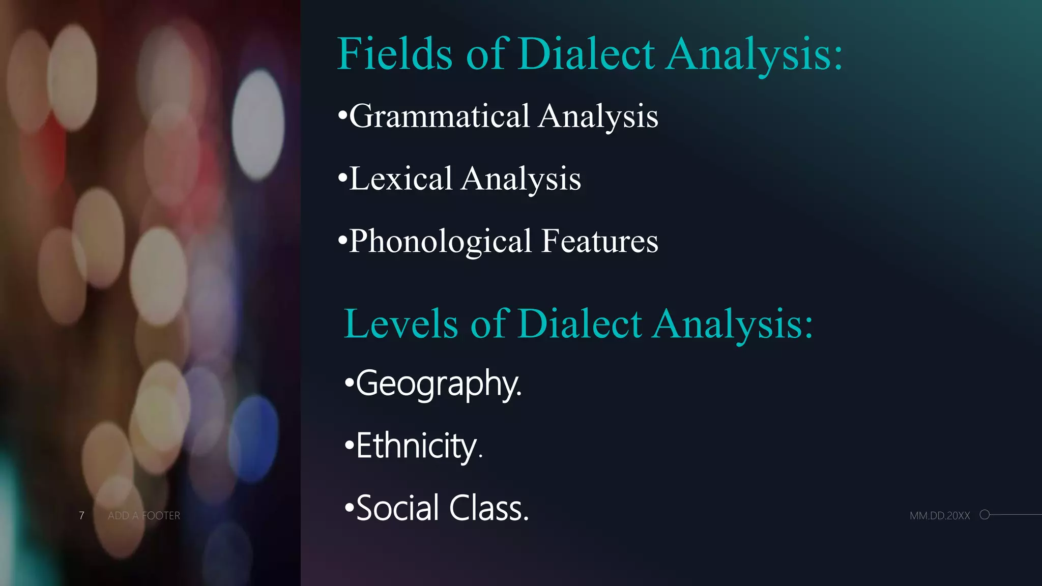 Dialectology | PPTX