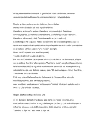 Dialectos colombianos | DOCX