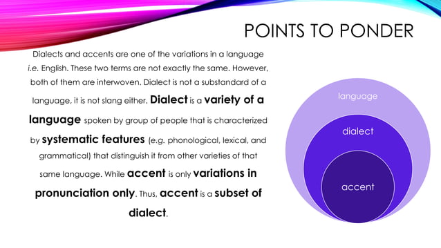 Dialects and Accents | PPTX