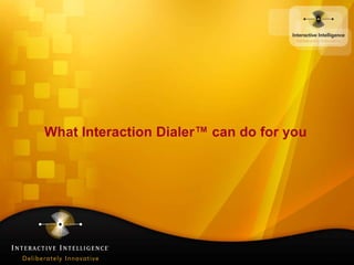 Dialer 3 0 innovation in outbound campaign management | PPTX | Web Conferencing | Computer ...