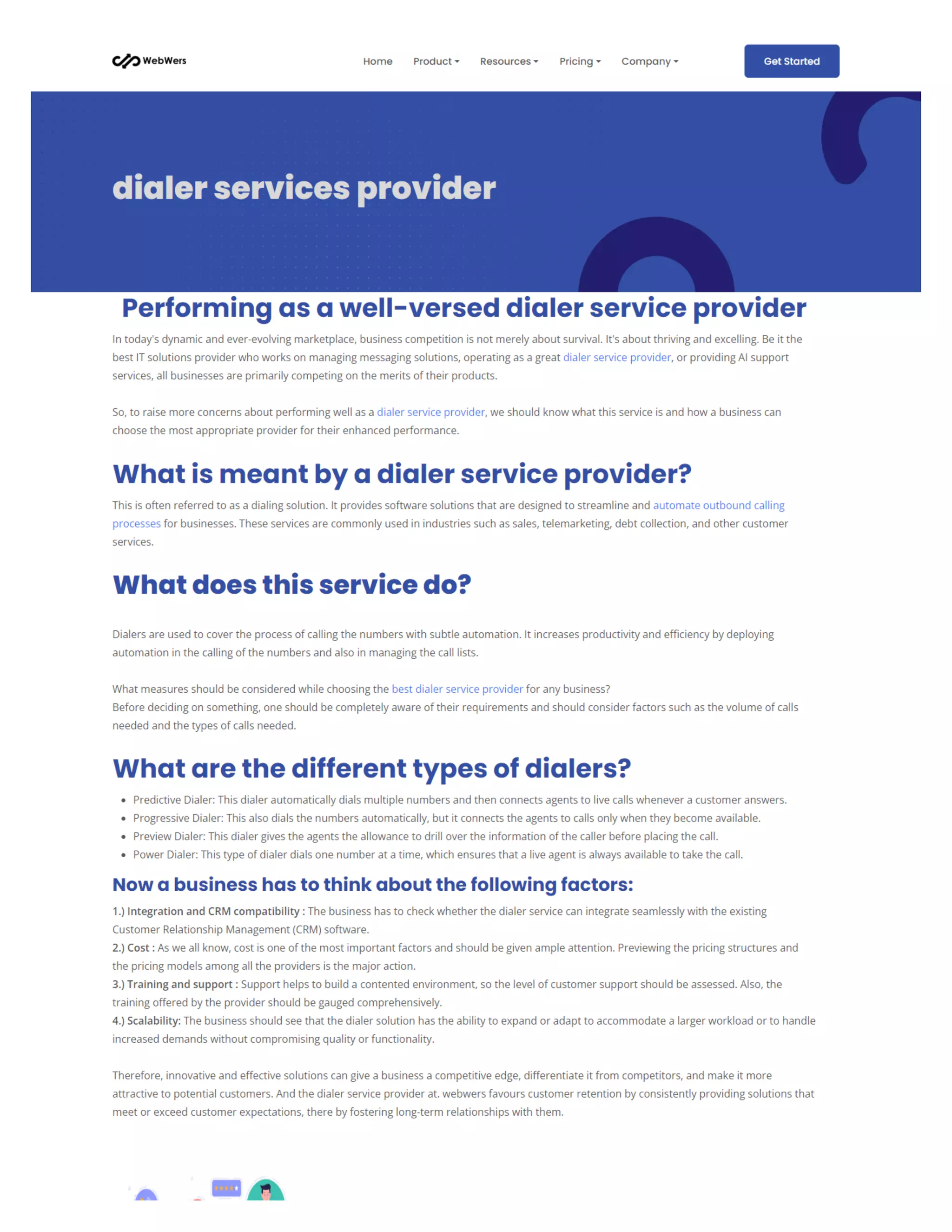 Dialer Services Provider | PDF