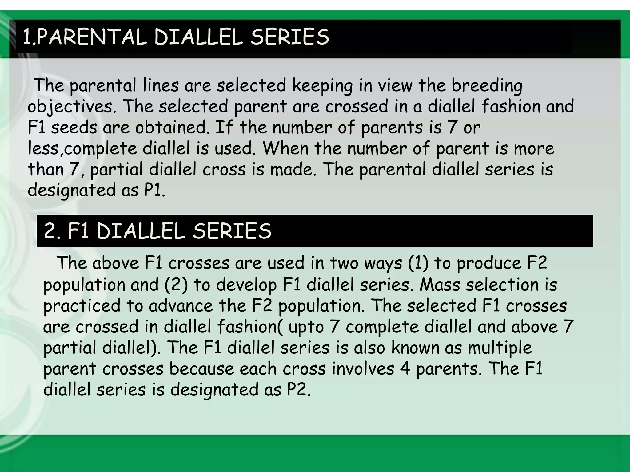 Diallele selective mating system | PPTX