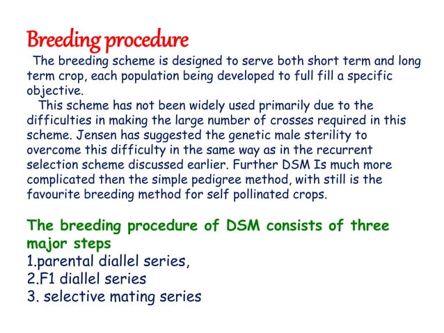 Diallele selective mating system | PPTX | Genetics | Science