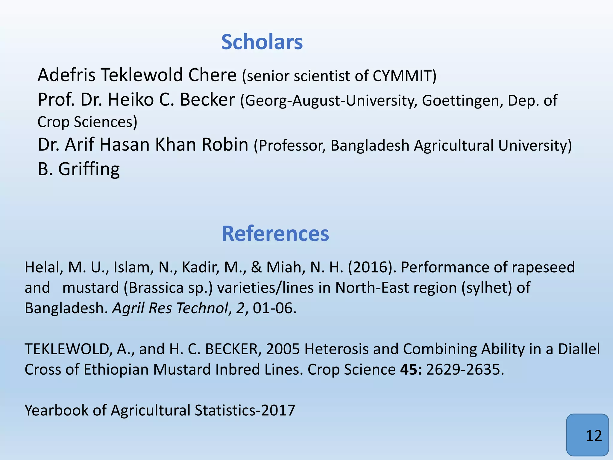 Diallel mating in selected mustard genotypes | PPT