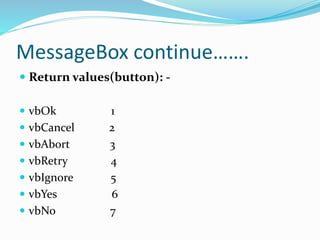 Dialog box in vb6 | PPT