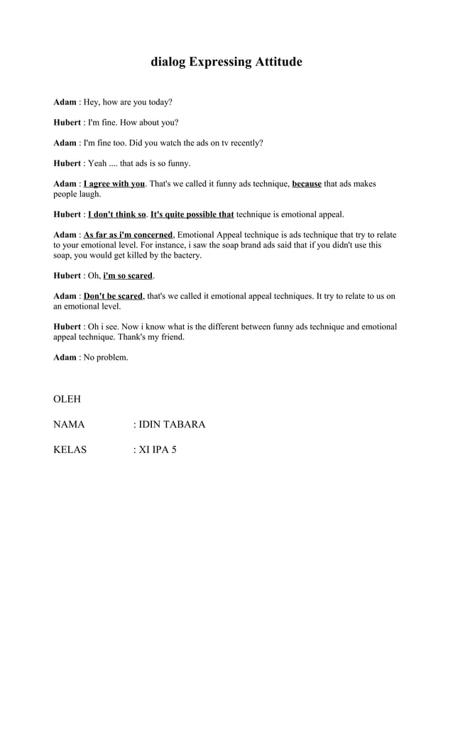 Dialog expressing attitude | PDF