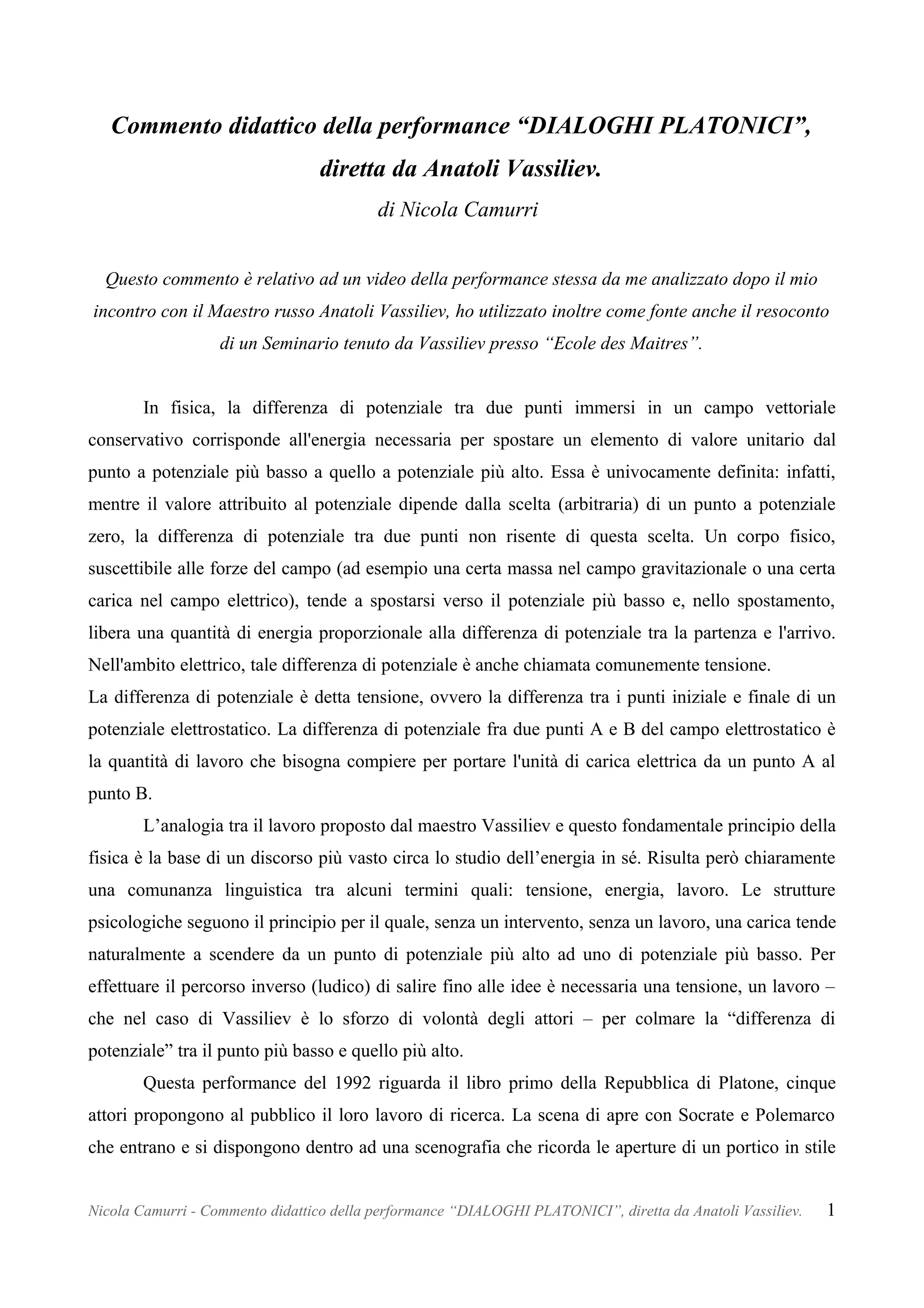 Dialoghi Platonici - Anatoli Vassiliev | PDF