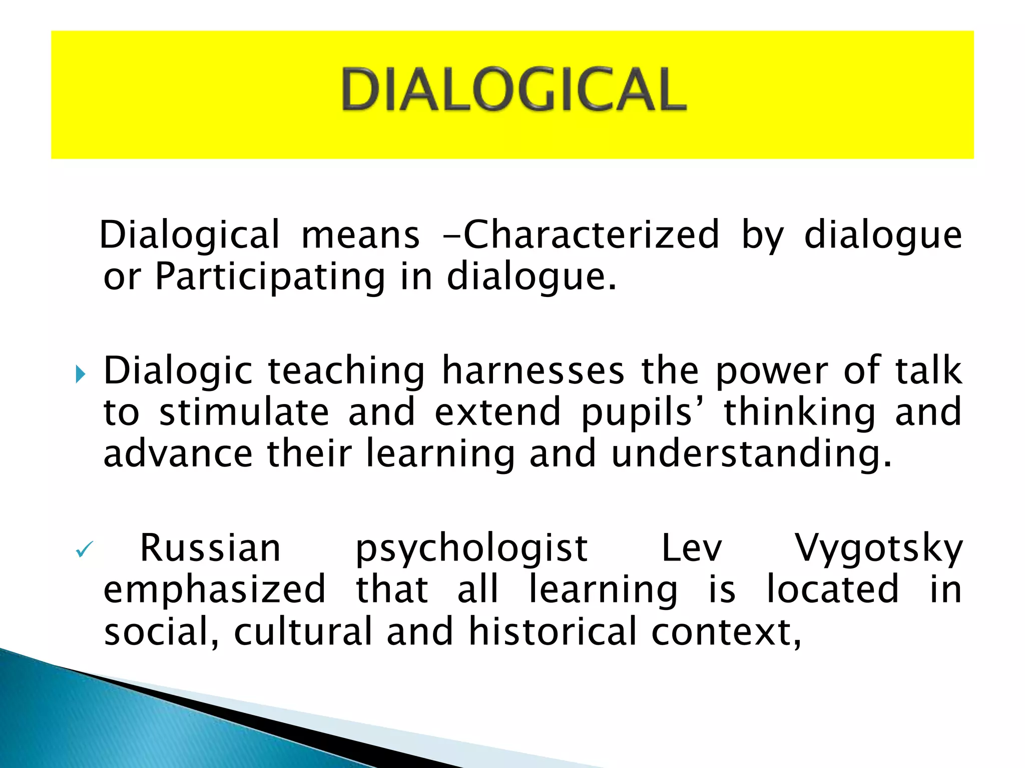 Dialogical knowledge1 | PPT