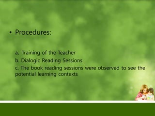 Dialogic book reading in Indonesian EYL Context | PPT