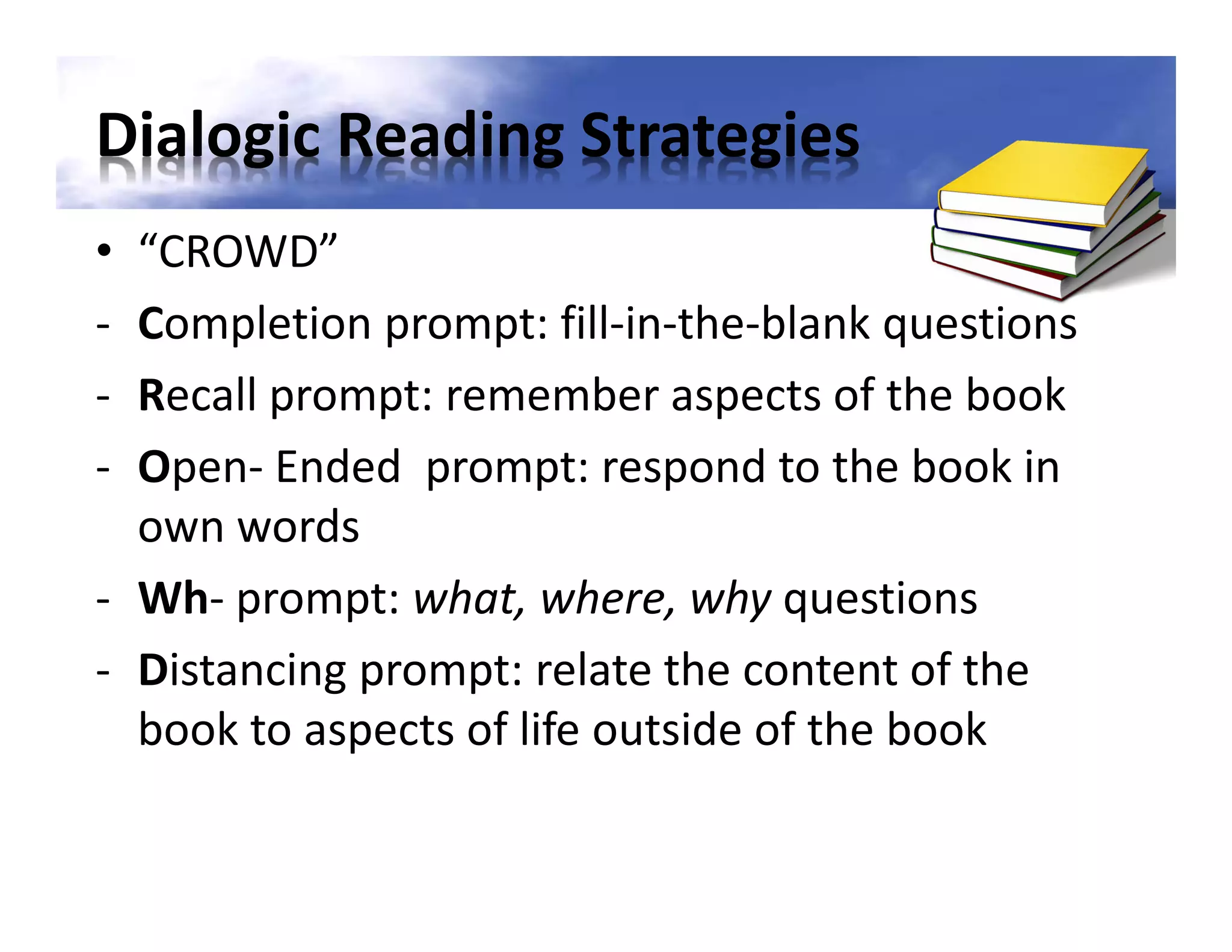 Dialogic book reading 101- Presentation at KOTESOL 2013 | PPT
