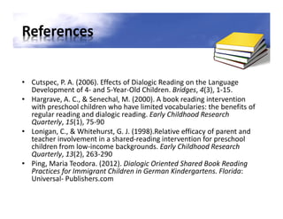 Dialogic book reading 101- Presentation at KOTESOL 2013 | PDF