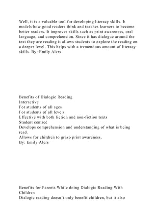 Dialogic ReadingEmily Alers, Kaelin Berthold, Isabella Buscemi.docx