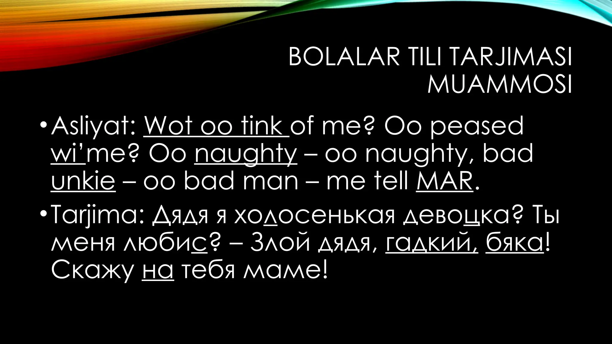 Dialoglarda personaj nutqini tarjima qilish.pptx