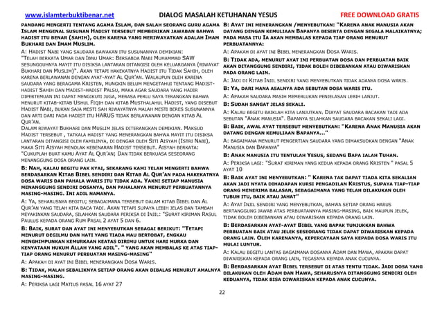 ! Dialog masalah ketuhanan yesus | PDF
