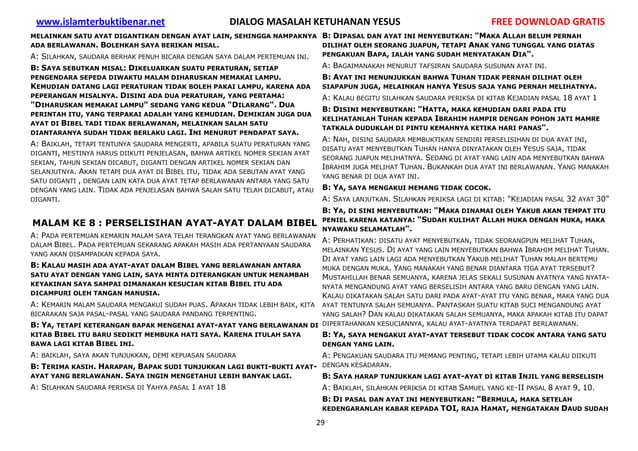 ! Dialog masalah ketuhanan yesus | PDF