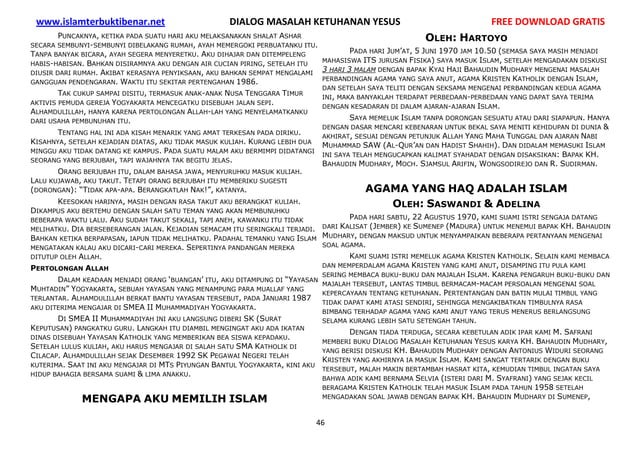! Dialog masalah ketuhanan yesus | PDF