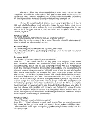 Dialog Rasulullah SAW Dengan Iblis | PDF