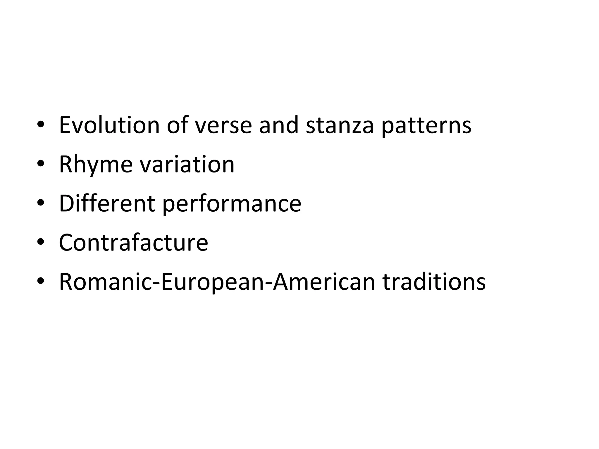 Verse patterns in the dialogue poems of the cancionero de baena | PPT