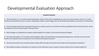 Developmental Evaluation: Tips, Tools, & Lessons Learned. | PPT
