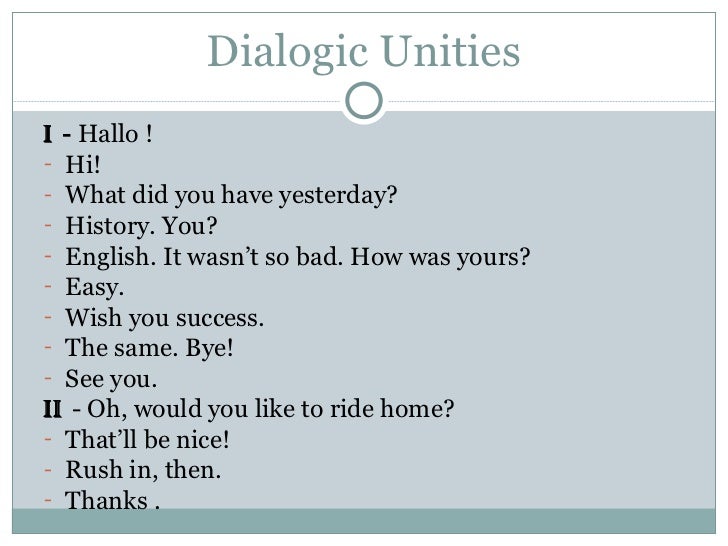 English Dialogue