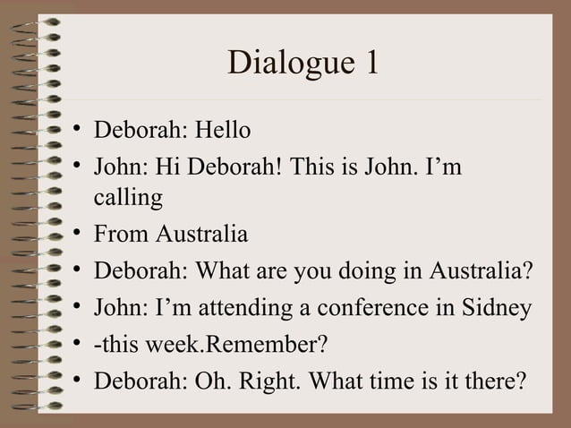 Dialogue 1 | PPT