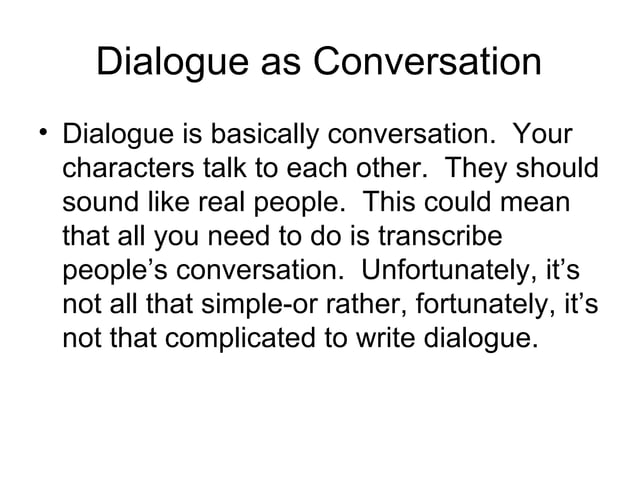 Dialogue | PPT
