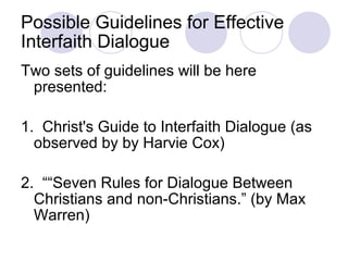 Interfaith Dialogue | PPT