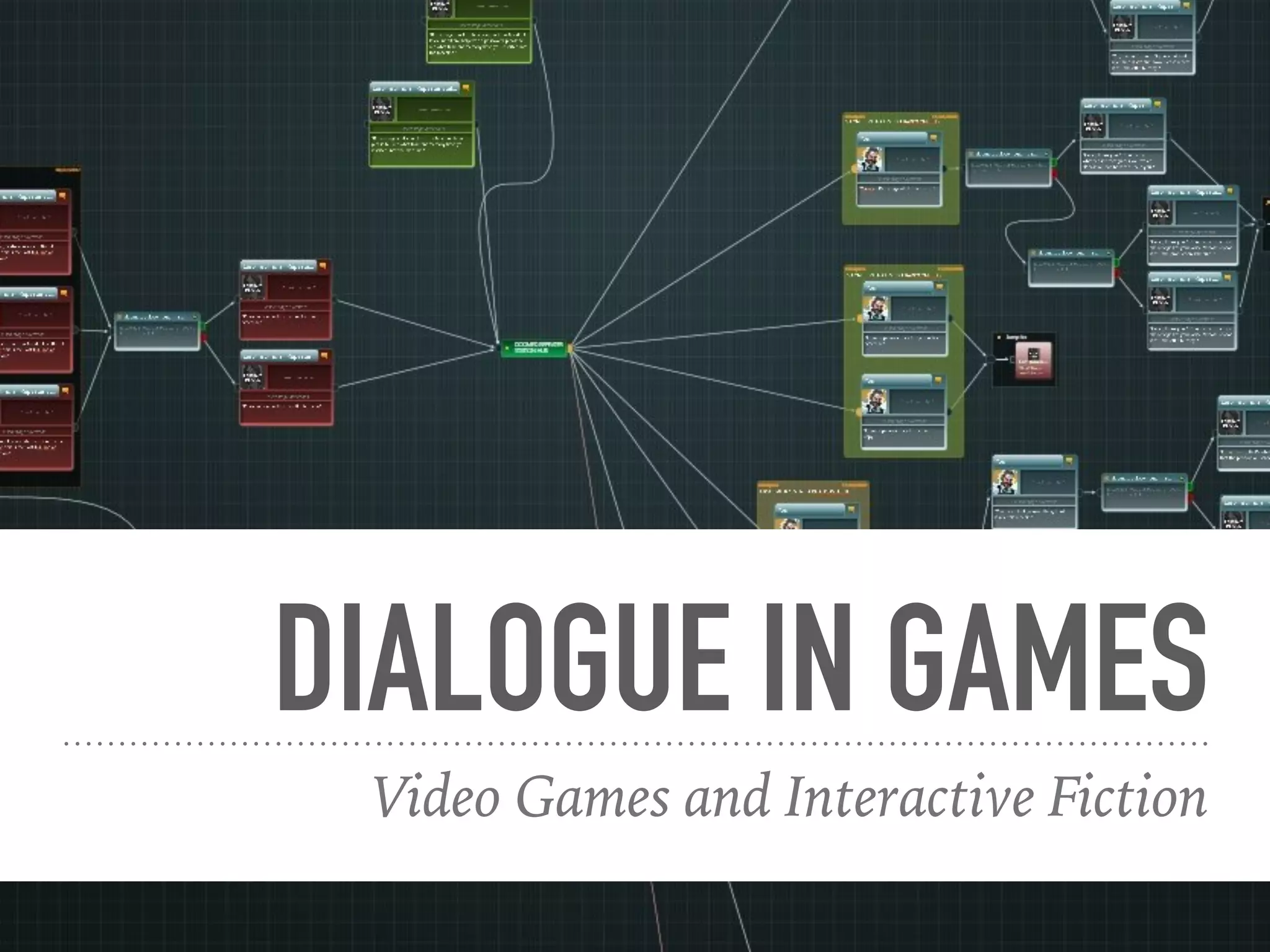 Dialogue in Games | PDF | Roleplaying Games | Games and Puzzles