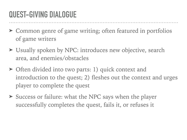 Dialogue in Games | PDF | Roleplaying Games | Games and Puzzles