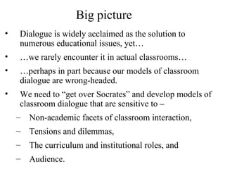 Dialogue in the Classroom | PPT