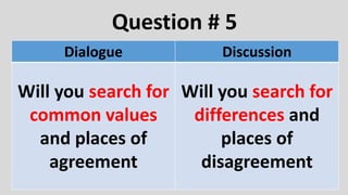 Dialogue or discussion? | PDF