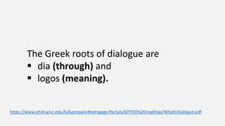 Dialogue or discussion? | PDF