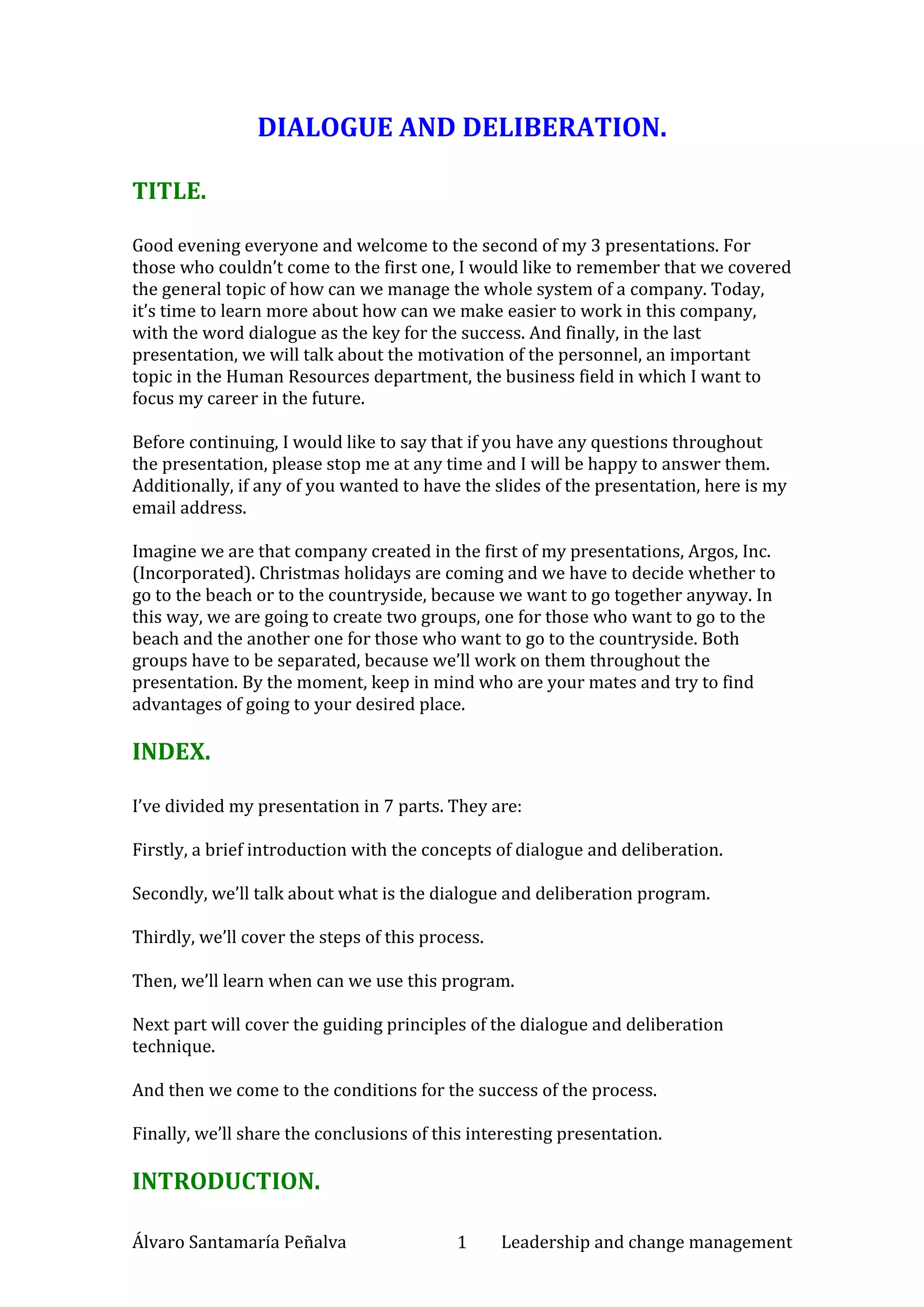 Dialogue and deliberation | DOCX