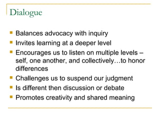 Dialogue and discussion | PPT