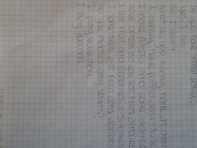 Dialogue an interview about food habits | PPTX