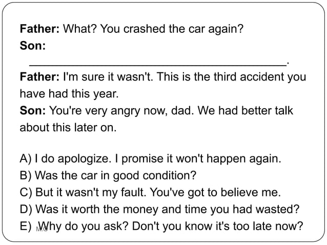 Dialogue Completion - General | PPT