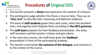 Dialogue design system to share information and construct knowledge | PPT