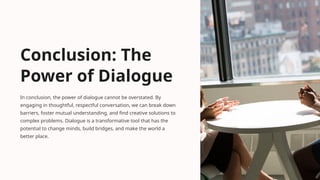 THE IMPORTANCE OF DIALOGUE IN DAILY LIFE-- Fr SARATH THOMAS (SEBASTIAN ...