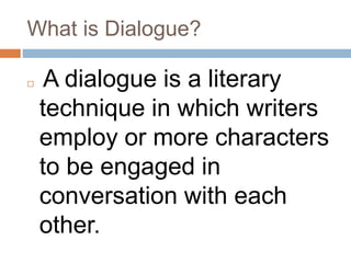 Dialogue jasmin report | PPTX | Poetry | Books and Literature