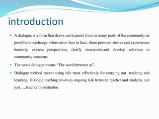 Dialogue method | PPTX