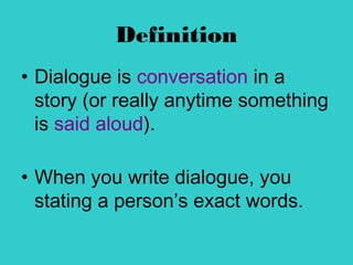 Writing A Conversation