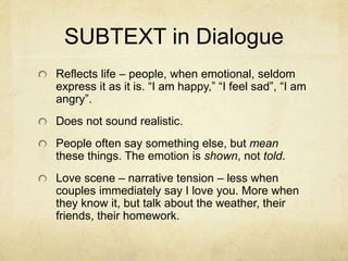 CREATIVE WRITING: Dialogue ppt | PPTX