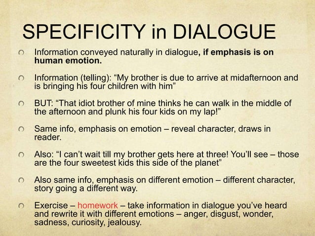 CREATIVE WRITING: Dialogue ppt | PPTX | Genres