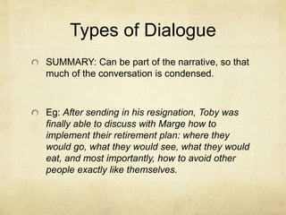 CREATIVE WRITING: Dialogue ppt | PPTX