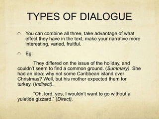 CREATIVE WRITING: Dialogue ppt | PPTX